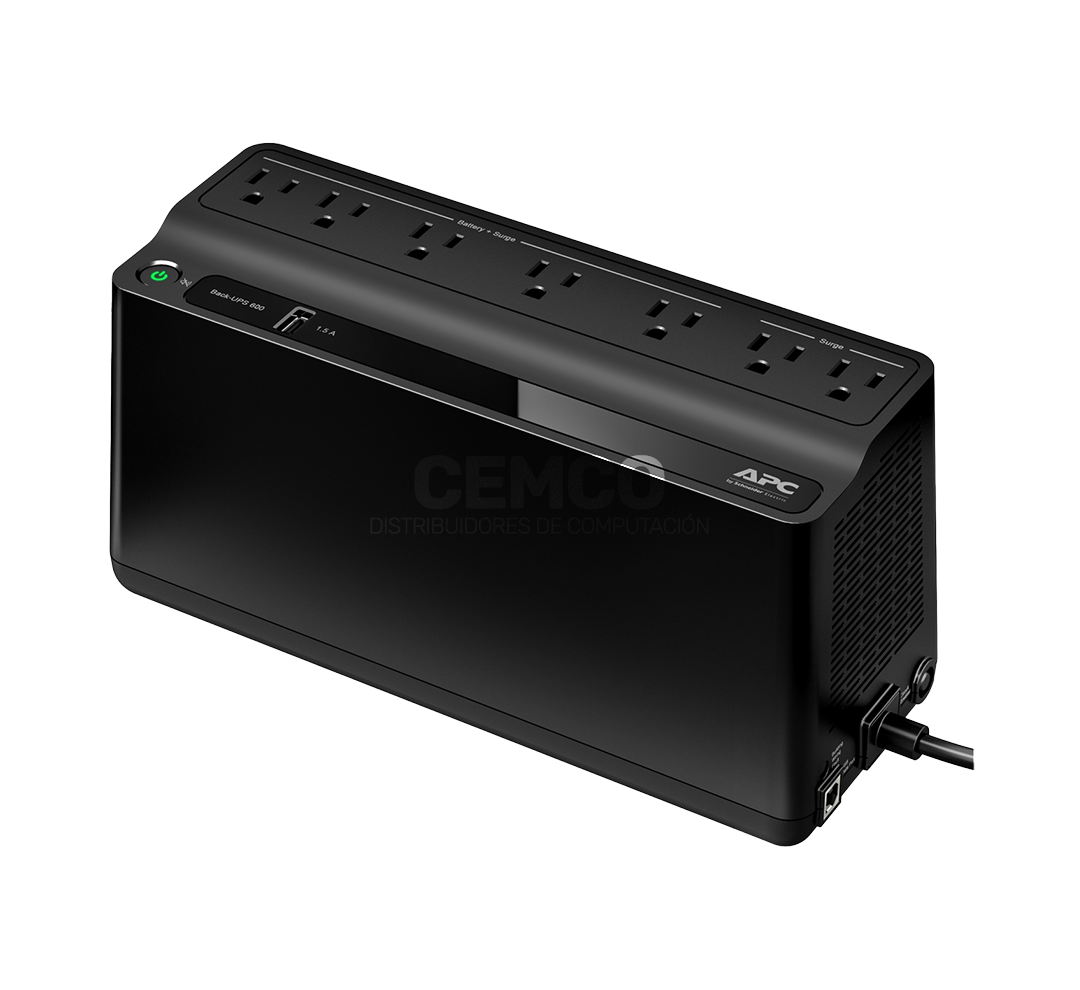 UPS APC BE600M1-LM | 600VA/330W con 7 Tomas y Puerto USB - CEMCO